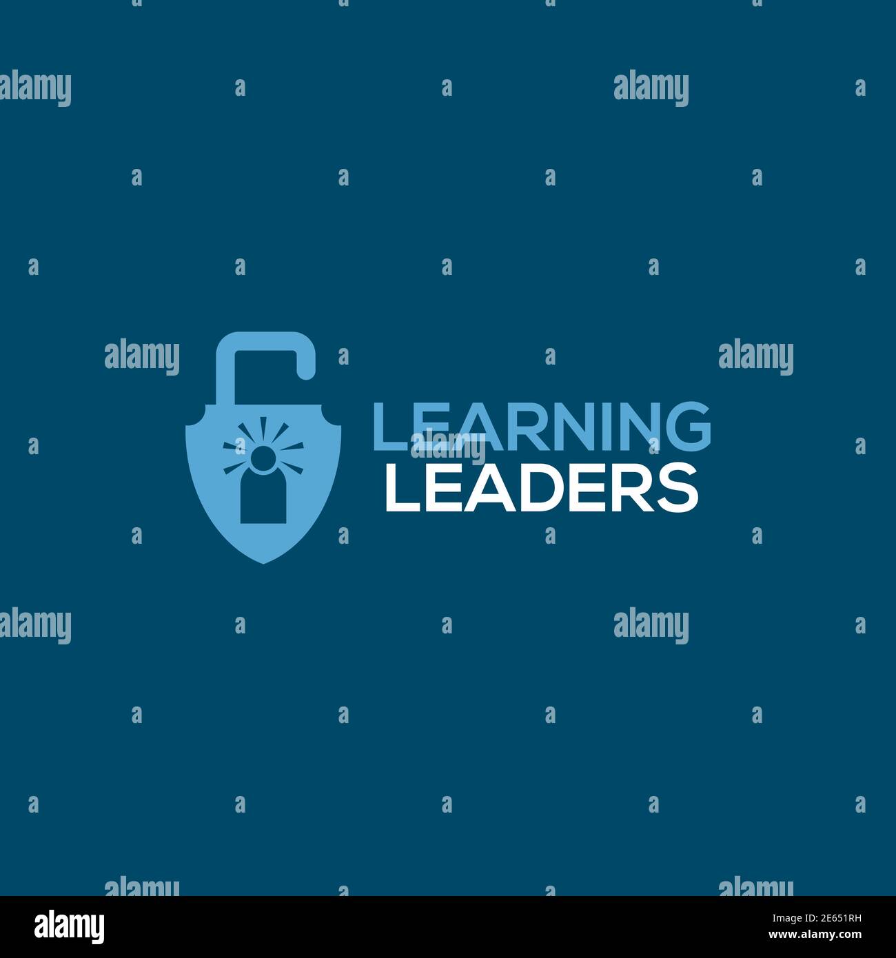 Learning institute logo design with using unlocked padlock template ...