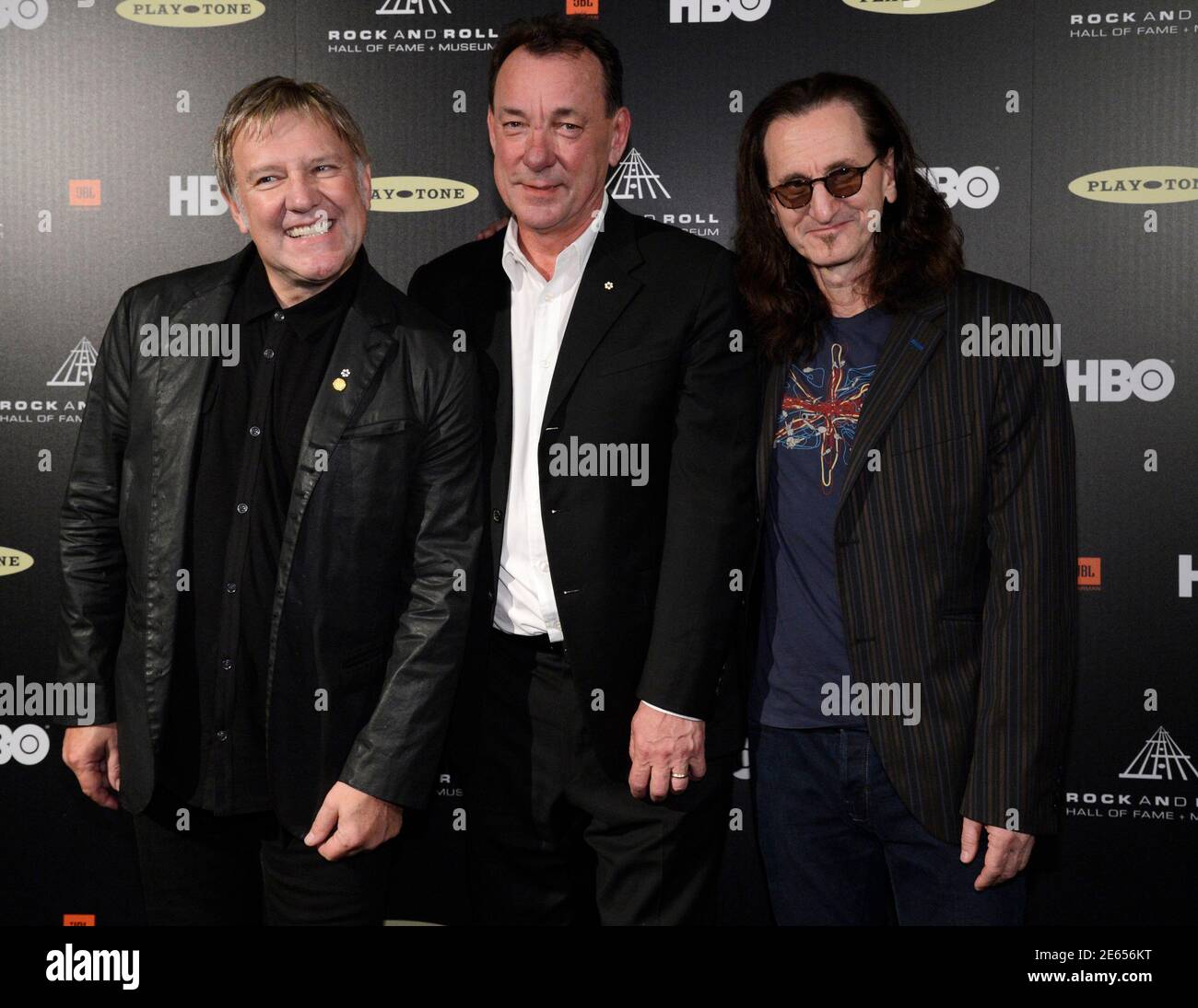 Geddy lee alex lifeson neil peart hi-res stock photography and images ...