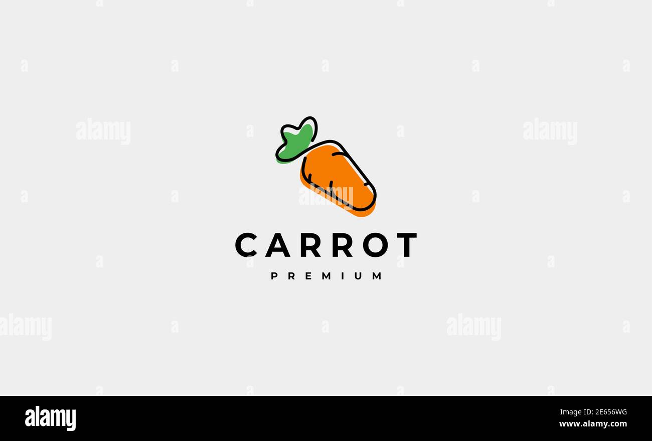 Carrot Logo Design Vector Icon Illustration Stock Photo - Alamy