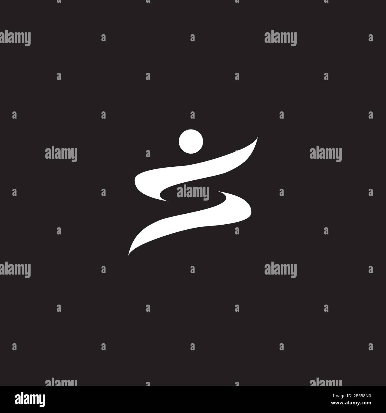 Simple human character logo design vector template Stock Vector Image ...