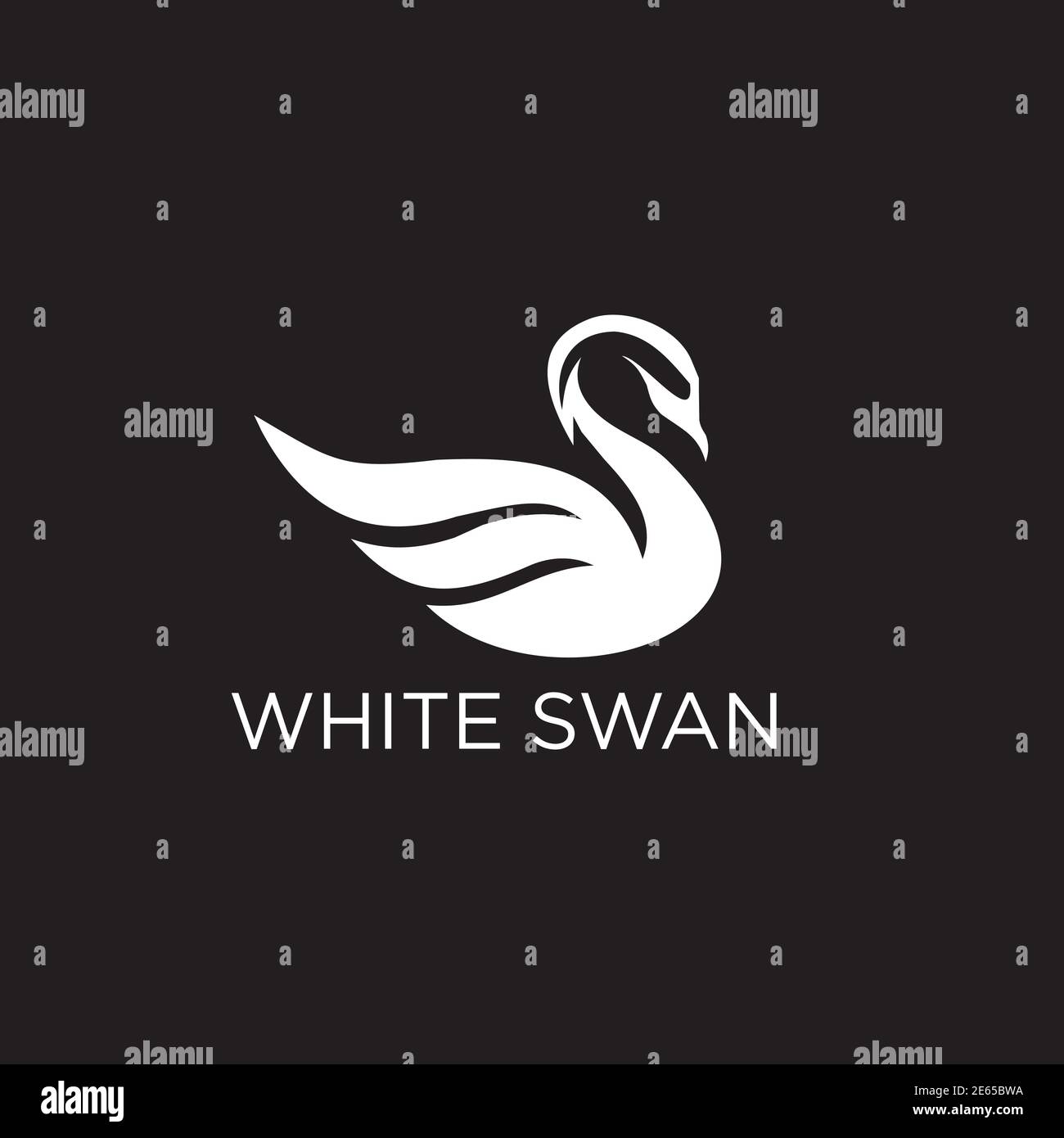 Swan logo vector vectors Stock Vector Images - Alamy