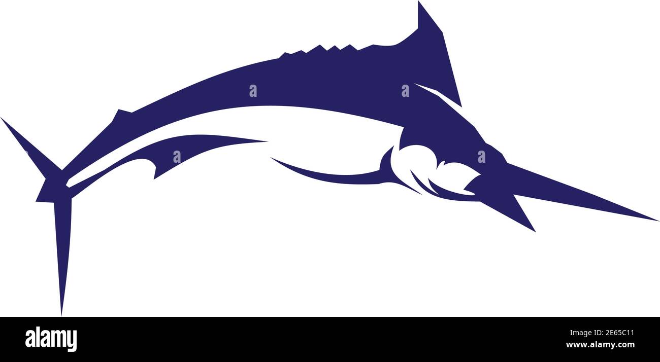Fishing logo design with using marlin fish icon vector template Stock ...