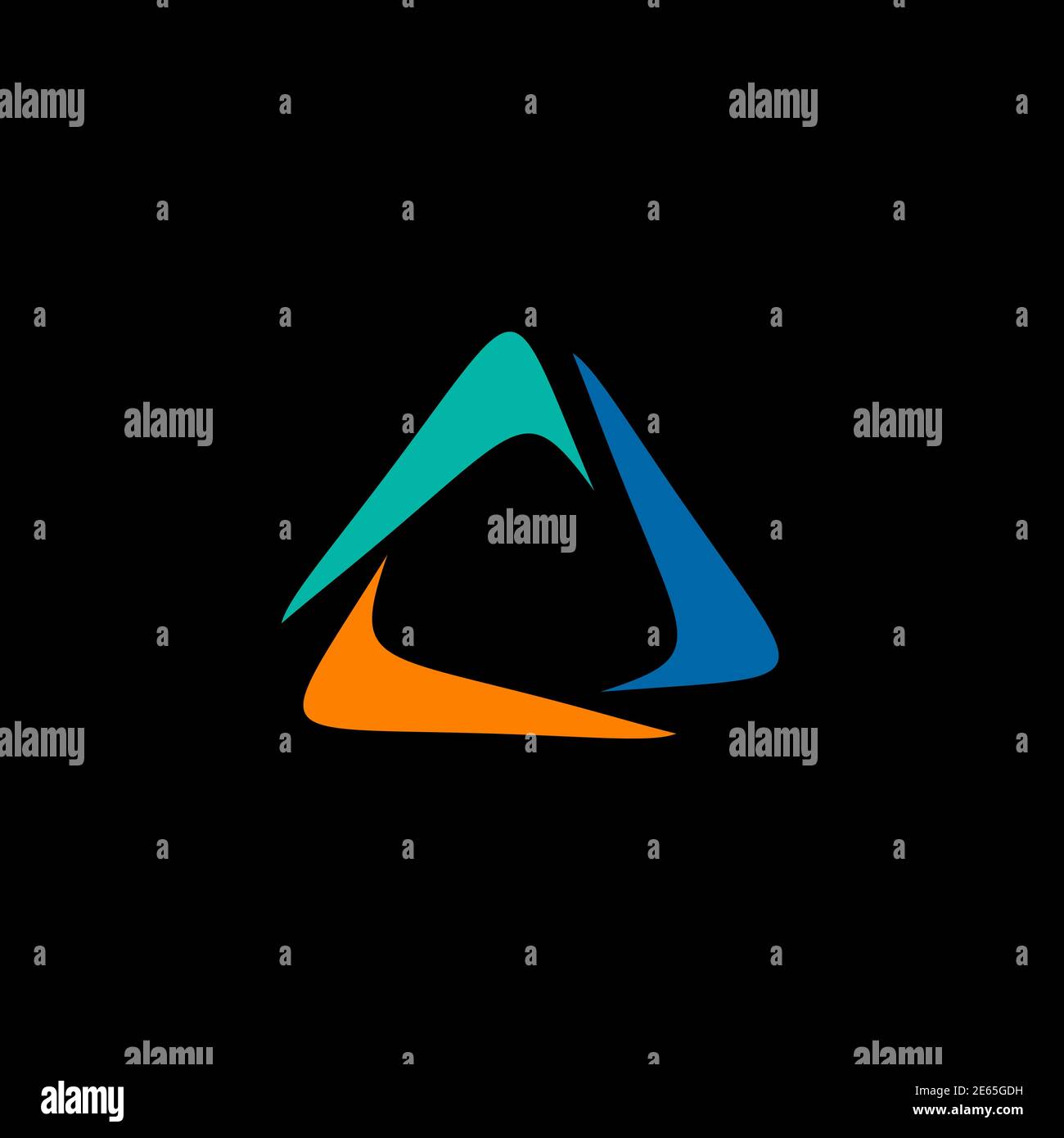 Colorful triangle icon logo design vector template Stock Vector Image ...