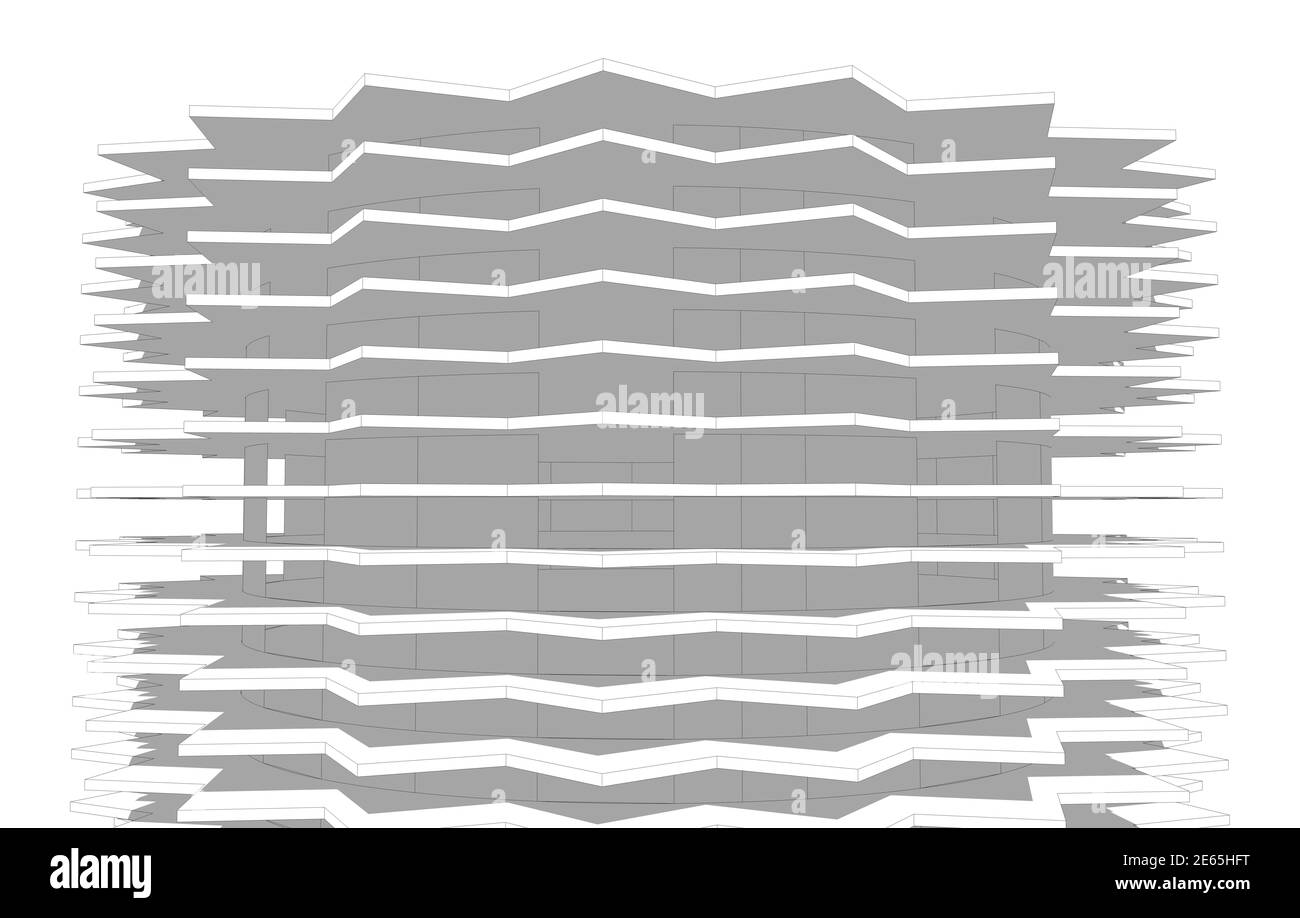 Abstract architectural drawing sketch,Illustration Stock Photo - Alamy
