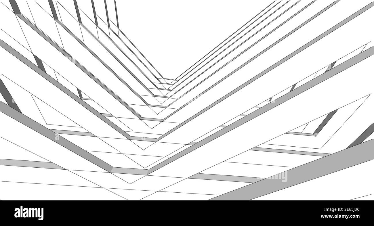 Abstract sketch, Architectural ,Construction ,Wireframe Stock Photo - Alamy