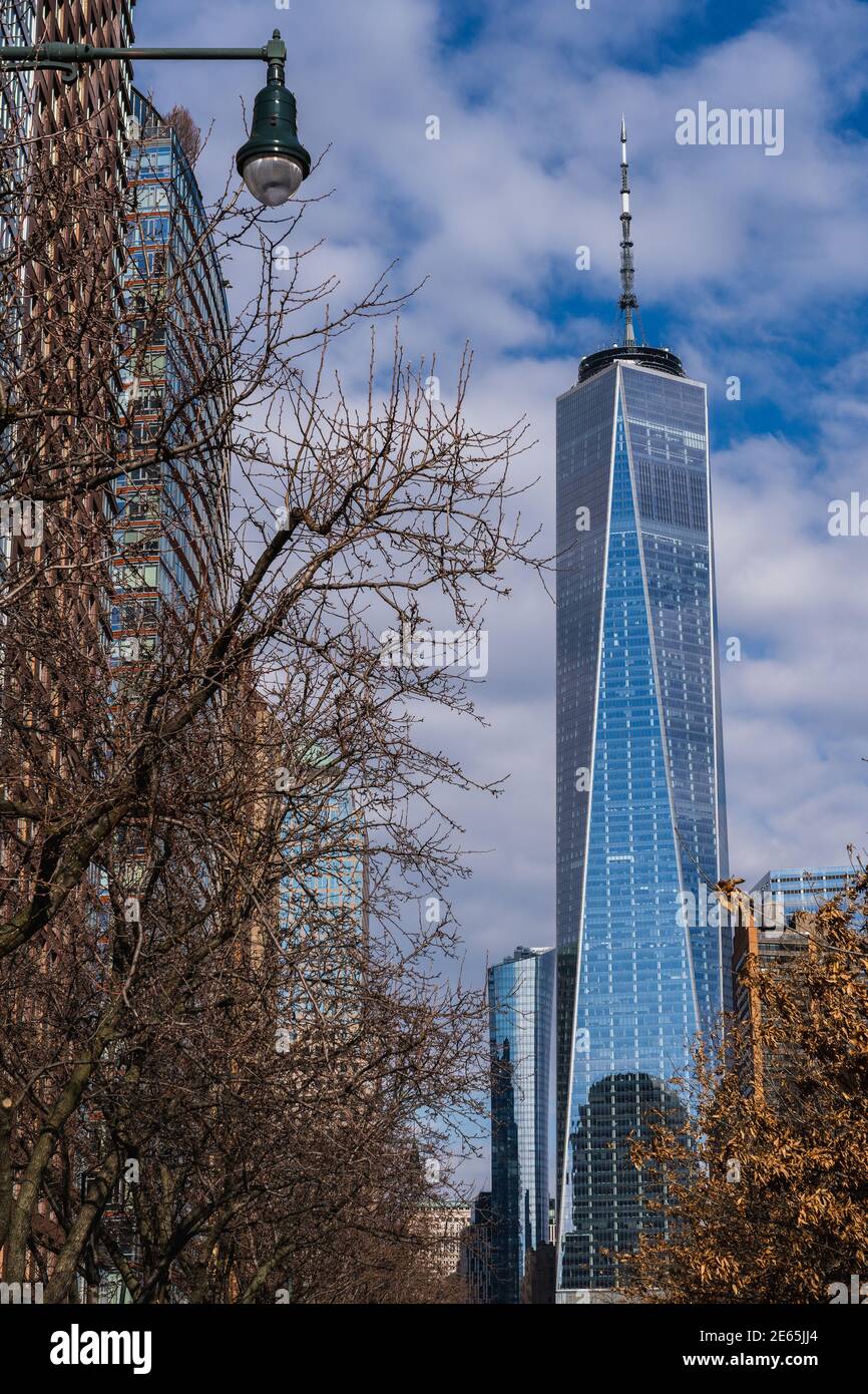 A view of the One World Trade Center on a sunny day Stock Photo - Alamy