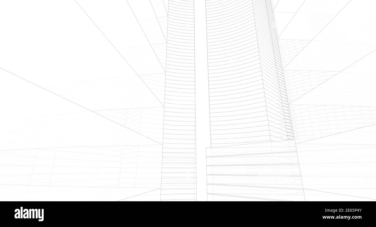 Abstract architectural drawing sketch,Illustration Stock Photo - Alamy