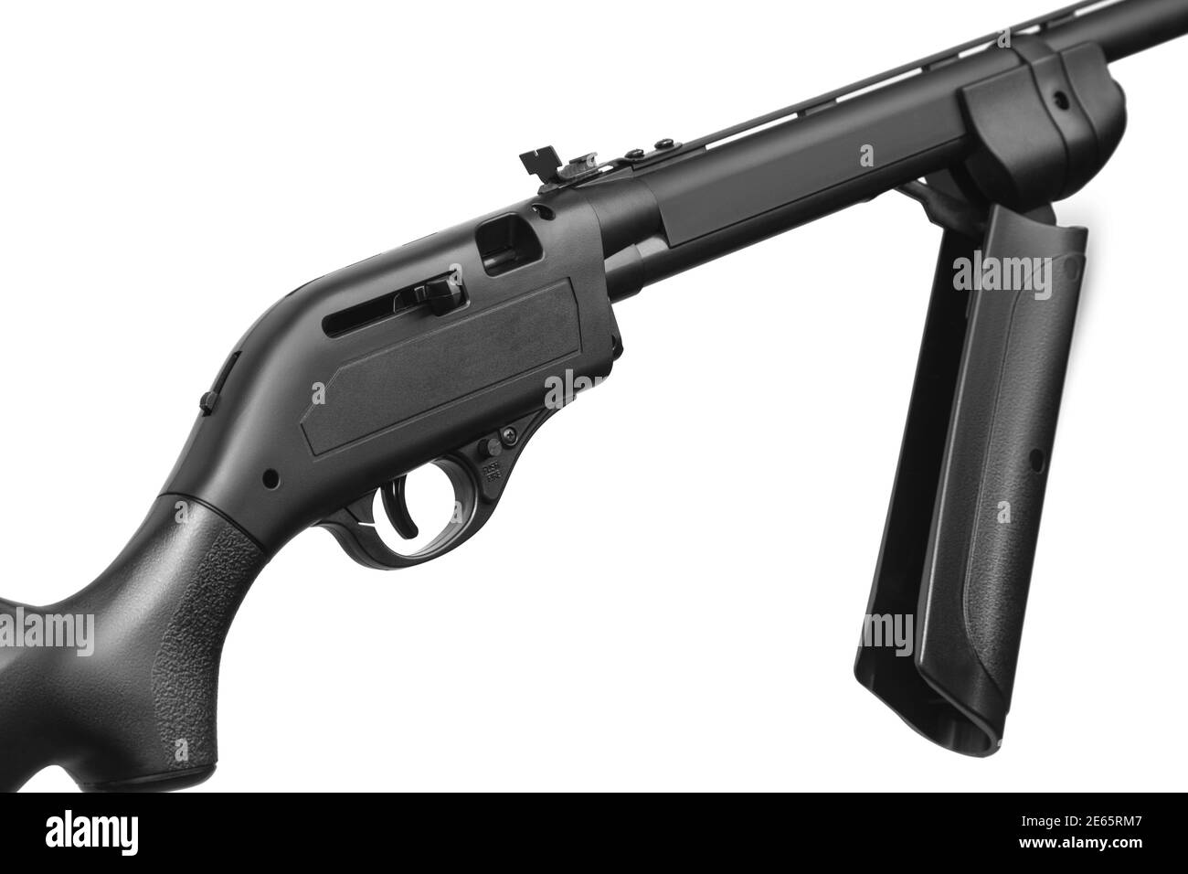 Pneumatic gun for sports and hunting. Air rifle isolate on a white ...