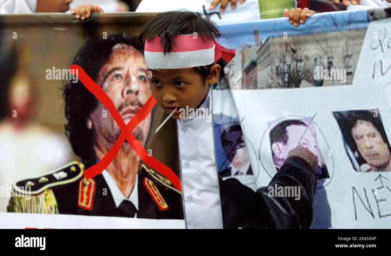 Poster of muammar al gaddafi hi-res stock photography and images - Alamy