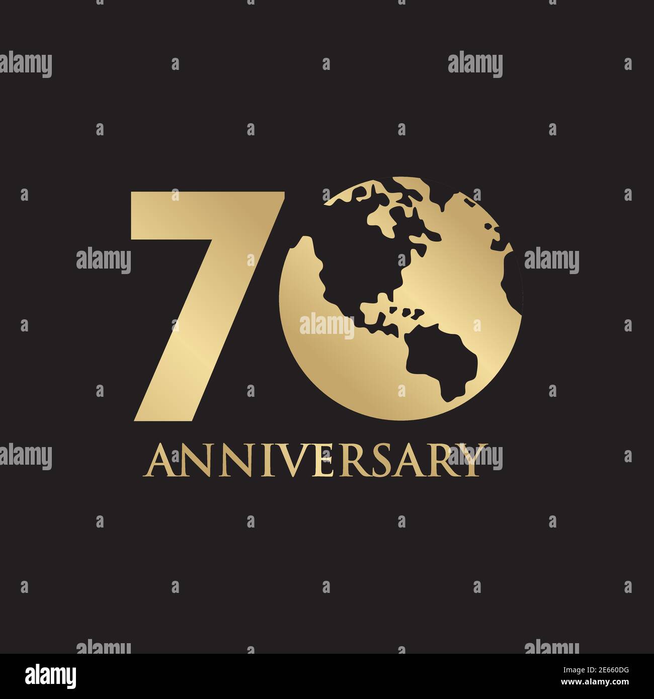 70th year anniversary emblem luxury logo design vector template Stock ...