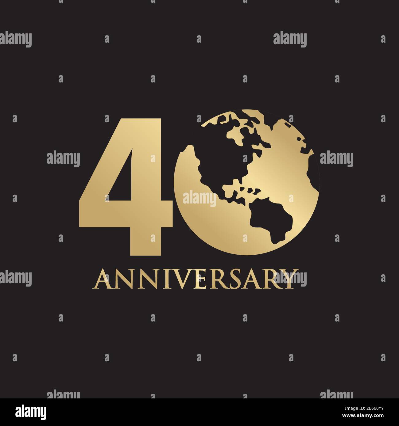 Template logo 40 years anniversary Stock Vector Images - Alamy