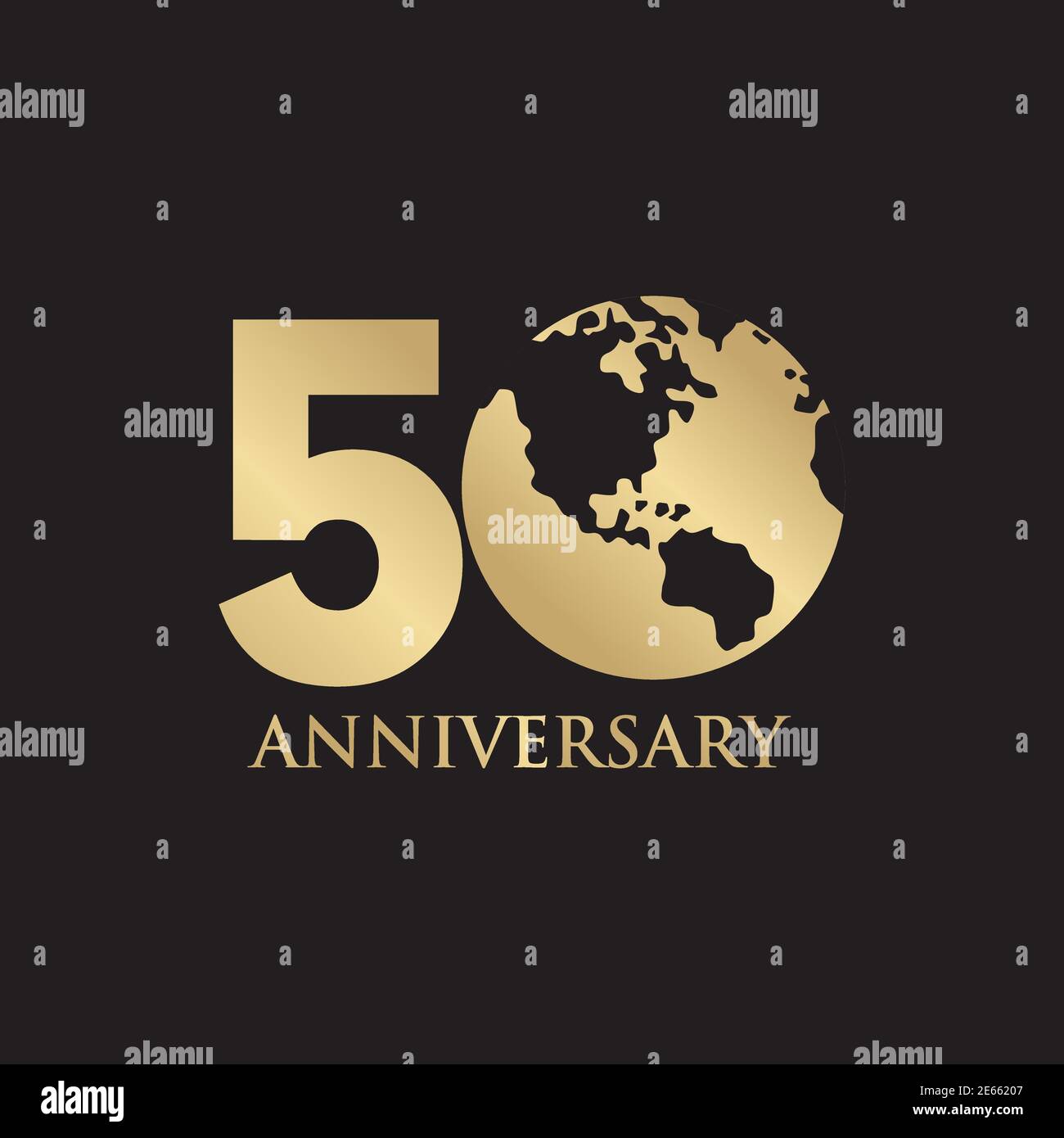 50th year anniversary emblem luxury logo design vector template Stock ...