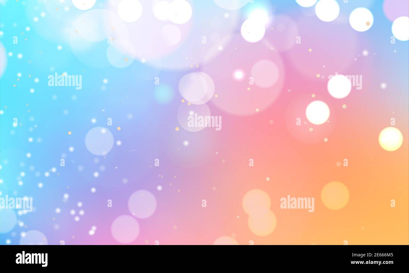 Abstract light golden gradient pink festive bokeh background with ...