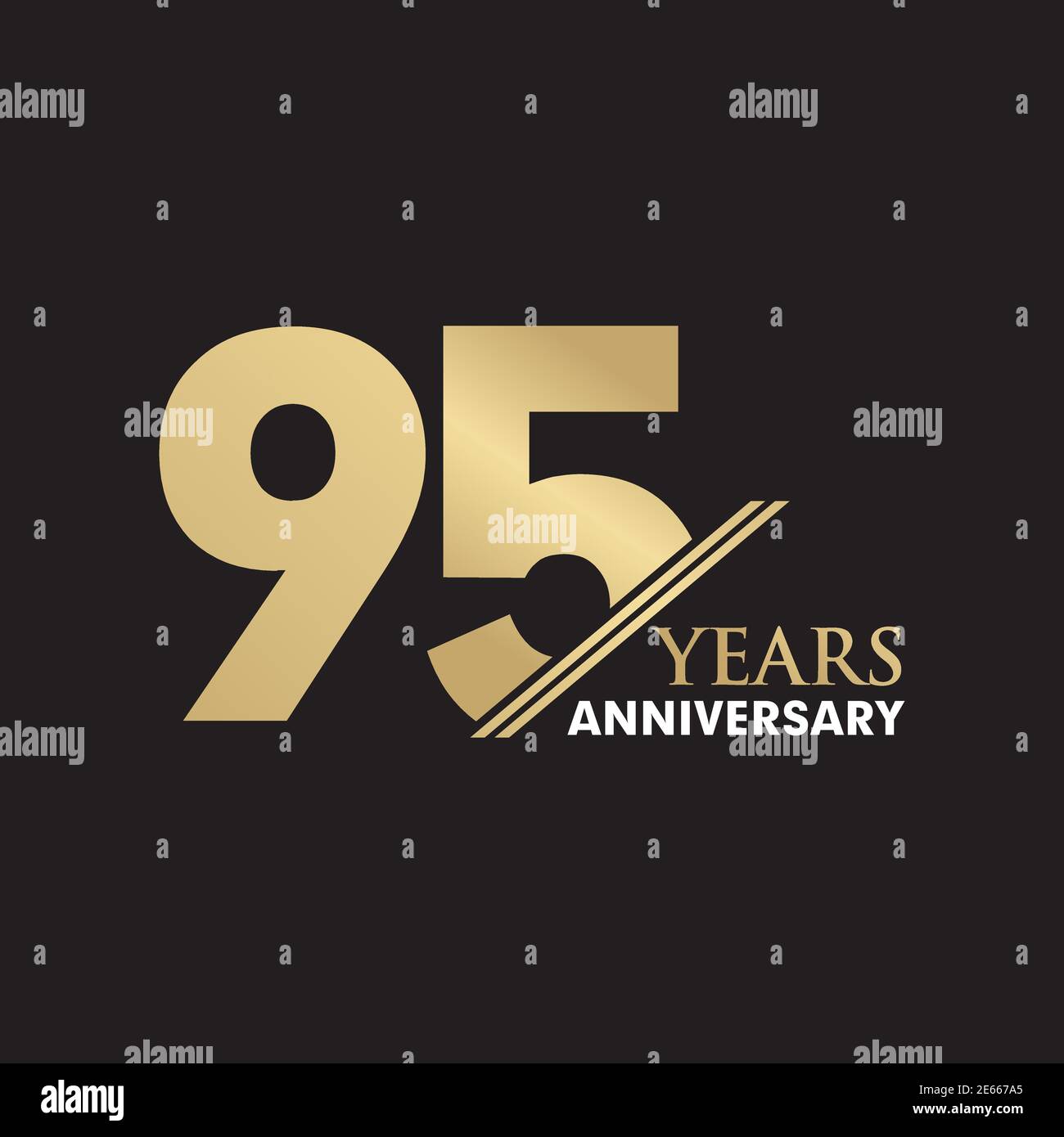 95th Year anniversary emblem logo design inspiration vector template ...