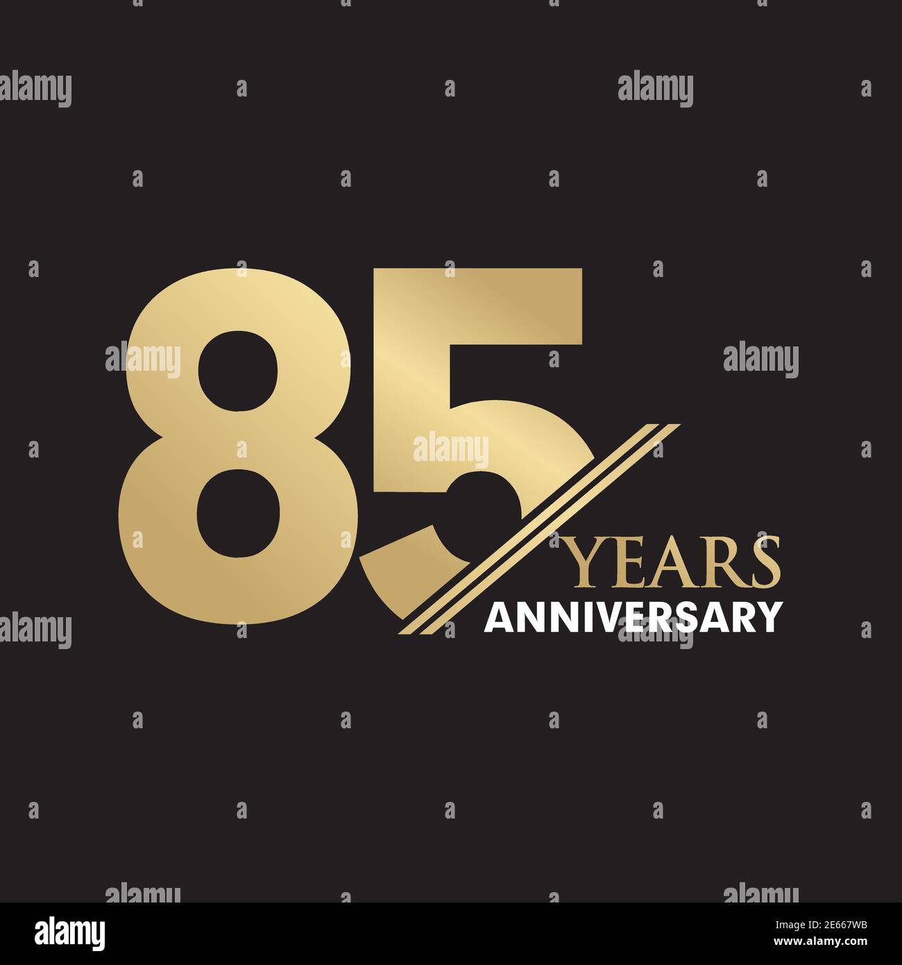 85th Year anniversary emblem logo design inspiration vector template ...
