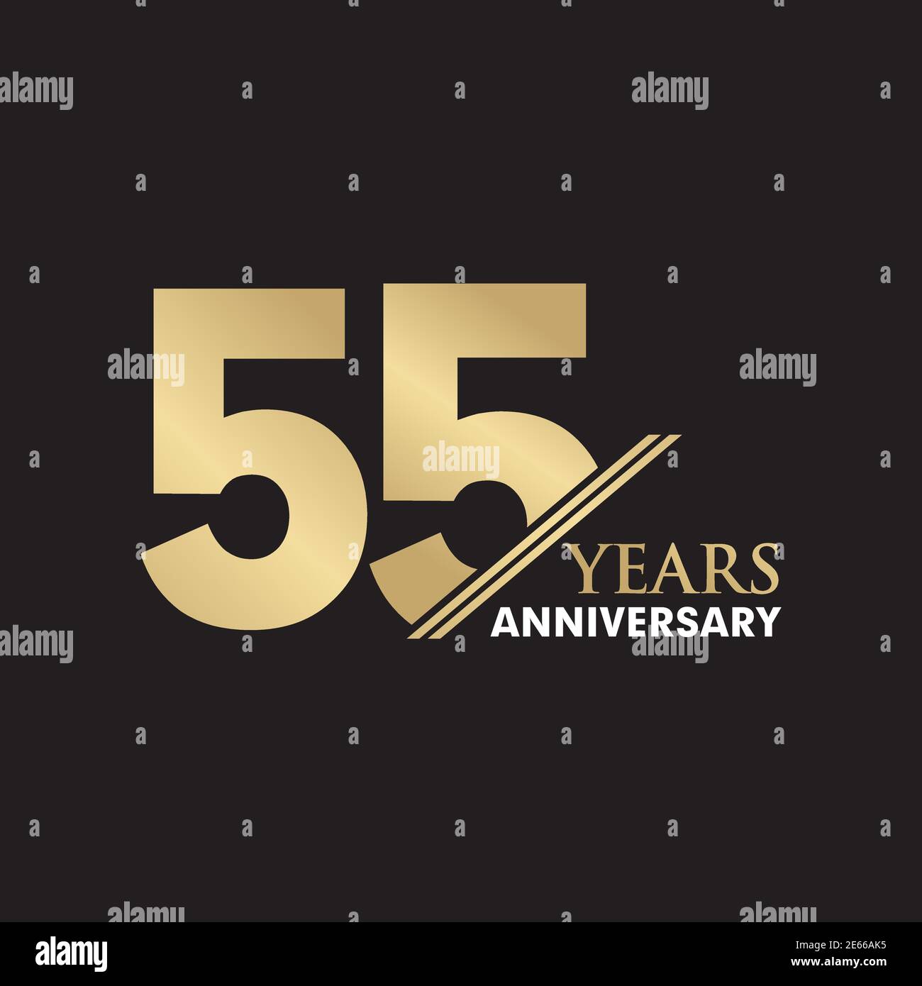 55th Year anniversary emblem logo design inspiration vector template ...