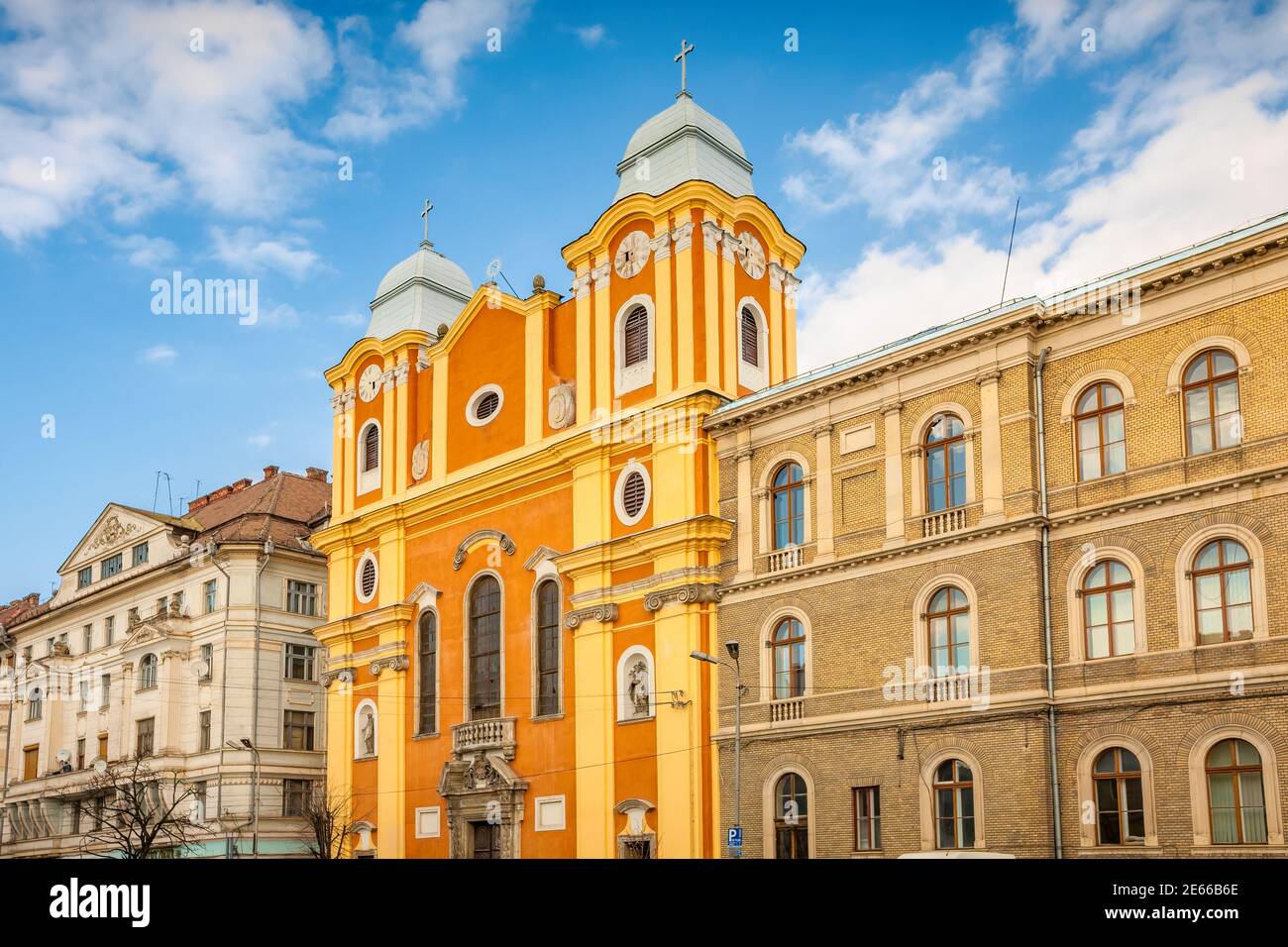 The Piarist Church in downtown Cluj Napoca, Romania Stock Photo - Alamy
