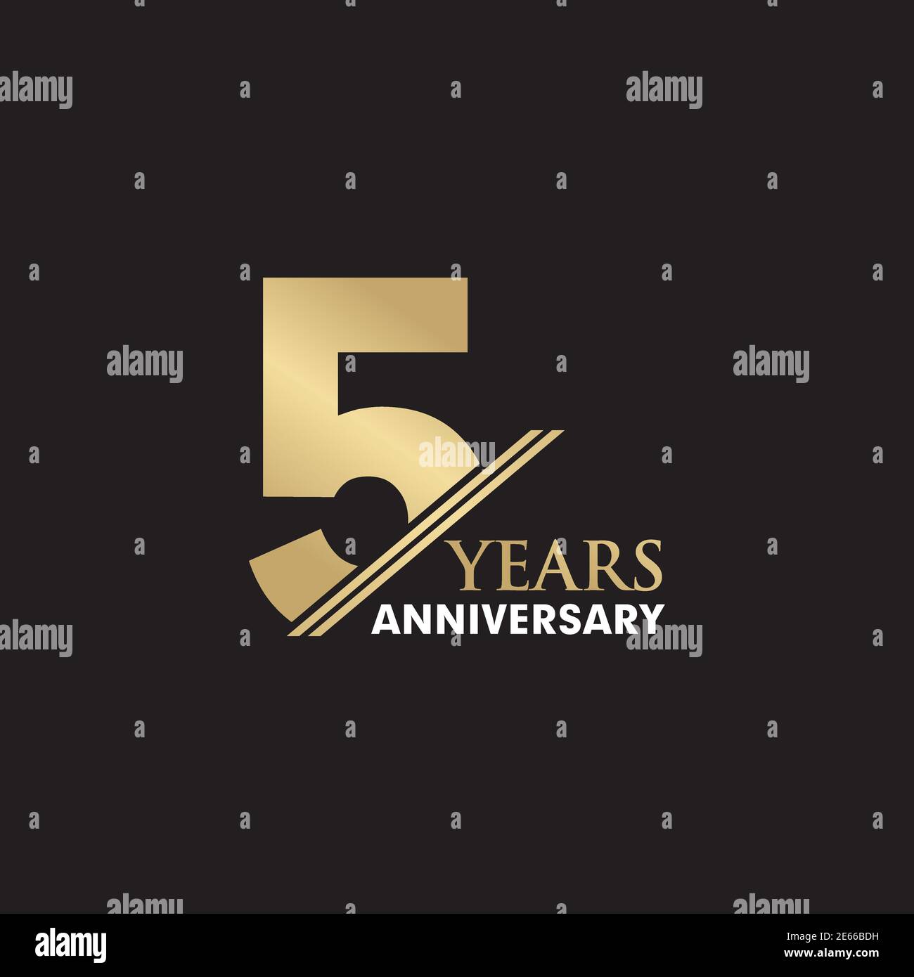 5th Year anniversary emblem logo design inspiration vector template ...