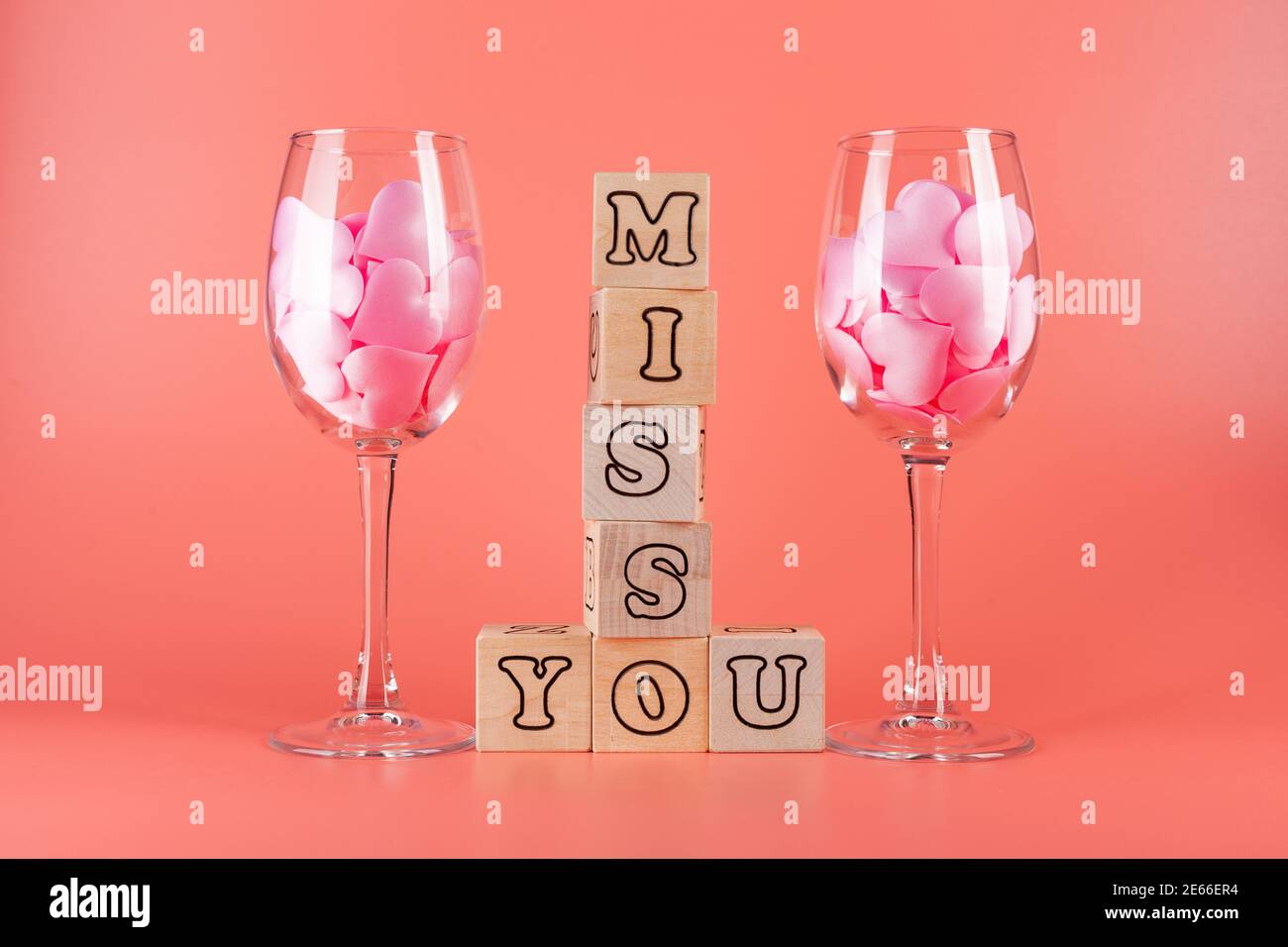 romantic postcard with miss you Stock Photo - Alamy