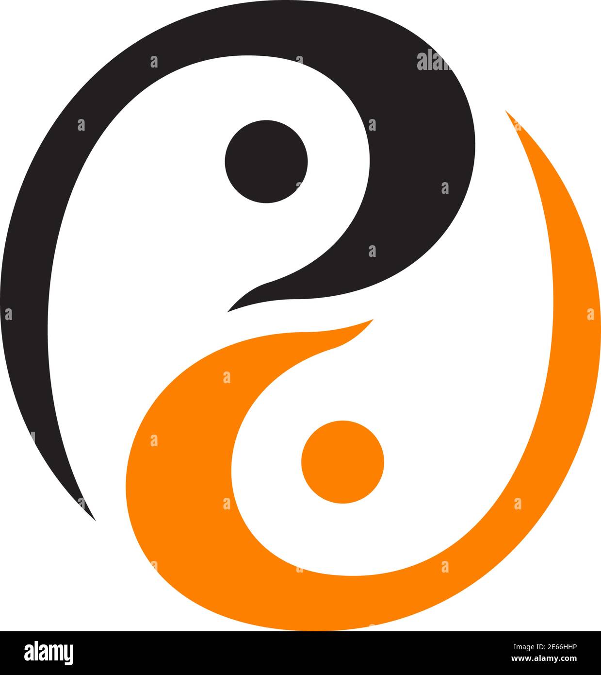 Yin yang circle icon logo design inspiration vector illustration ...