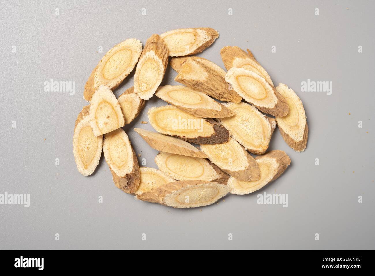 top view herb HuangQi or Astragali Radix or Mongolian Milkvetch Root ...