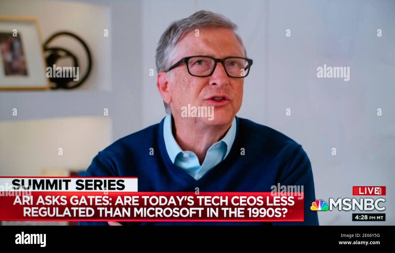 January 28, 2021, New York, New York, USA - BILL GATES speaks with host ...