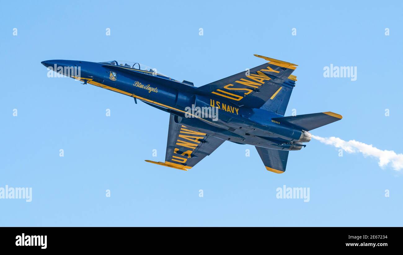 Blue Angels F-18 Super Hornet Jet Stock Photo - Alamy