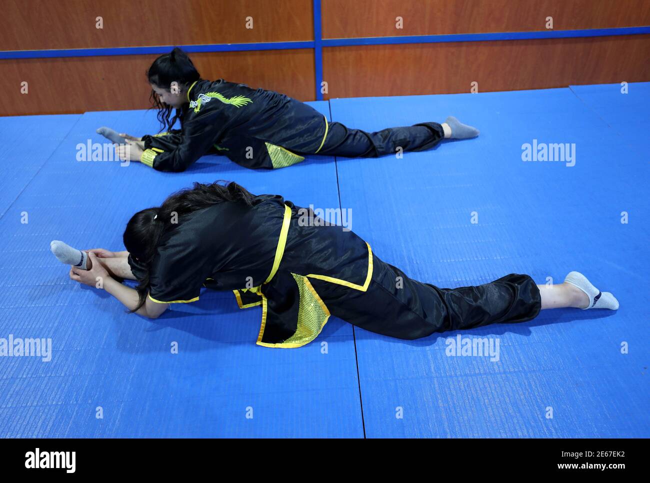 Ramallah. 21st Jan, 2021. Palestinian girls attend a class of Chinese ...