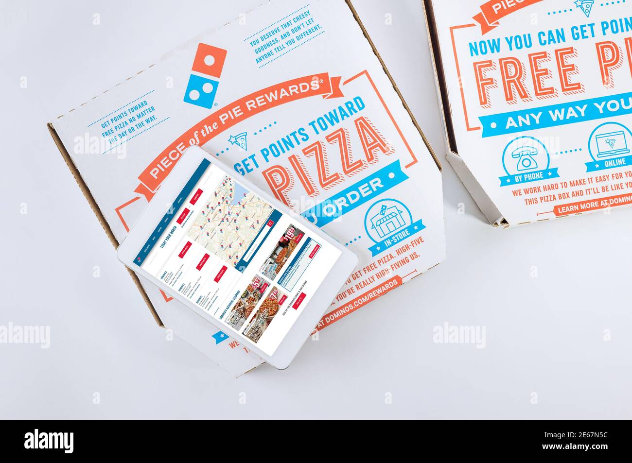 Dominos Pizza Boxes High Resolution Stock Photography and Images - Alamy