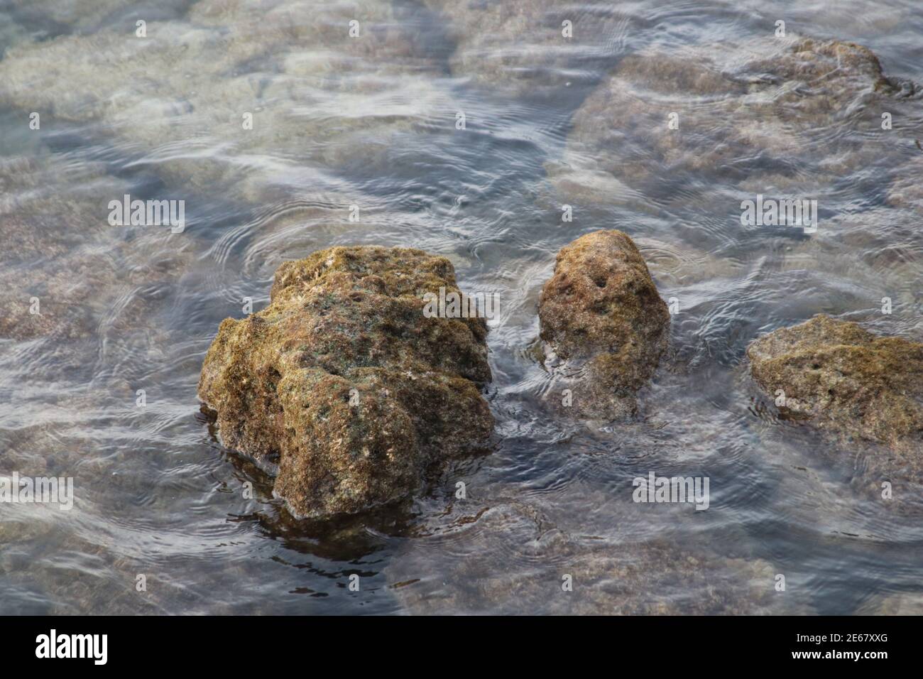 Rocks in water Stock Photo - Alamy