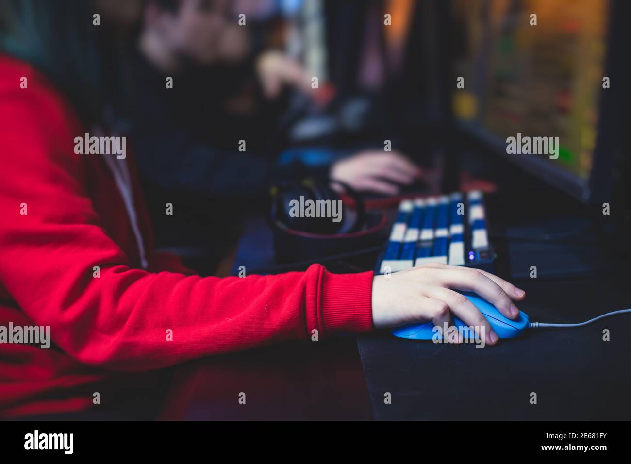 Female gamer, cyber sport e-sports tournament, professional girl gamers ...