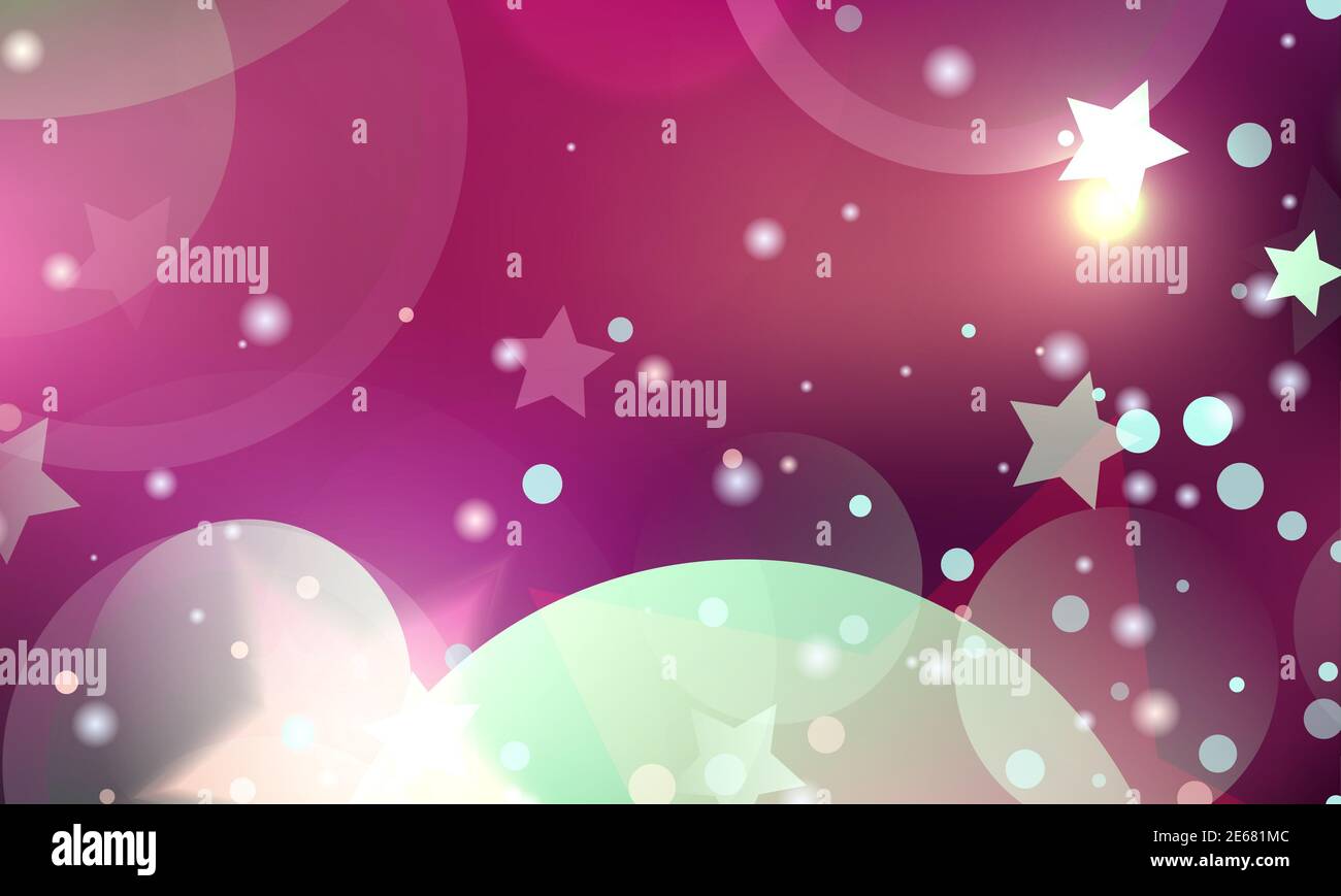 Abstract light golden gradient pink festive bokeh background with ...