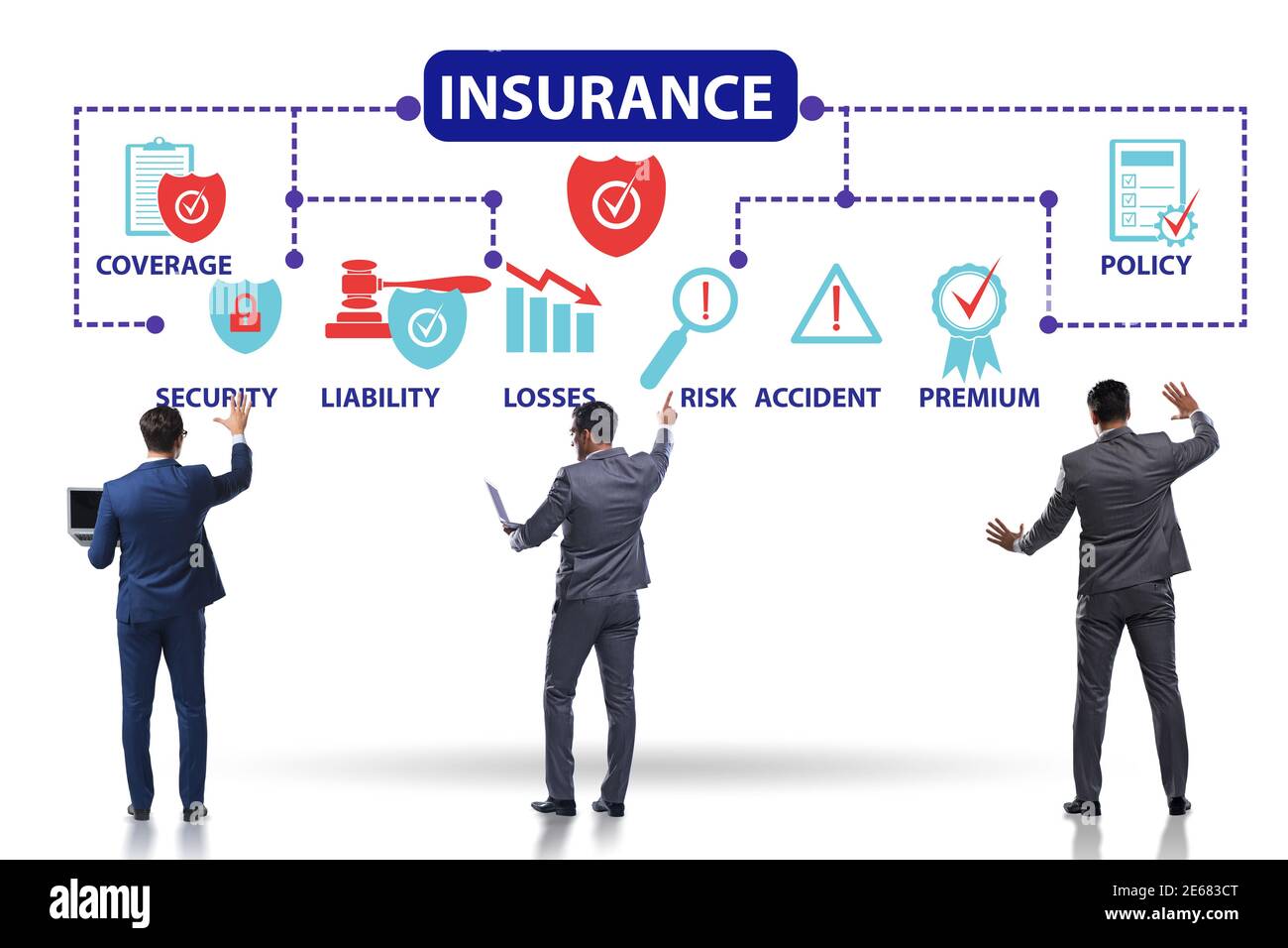 Concept of the various types of insurance Stock Photo - Alamy