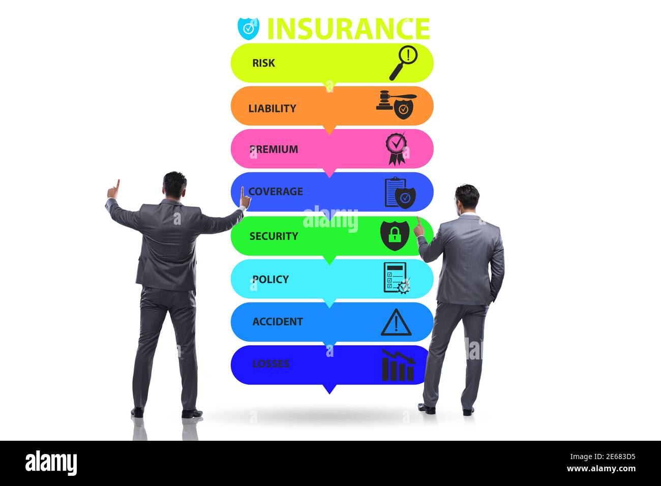 Concept of the various types of insurance Stock Photo - Alamy