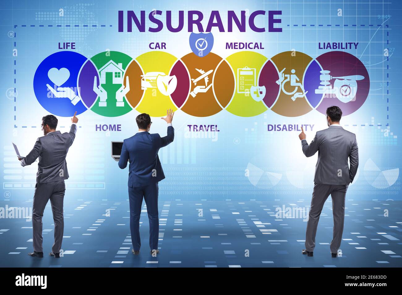 Concept of the various types of insurance Stock Photo - Alamy