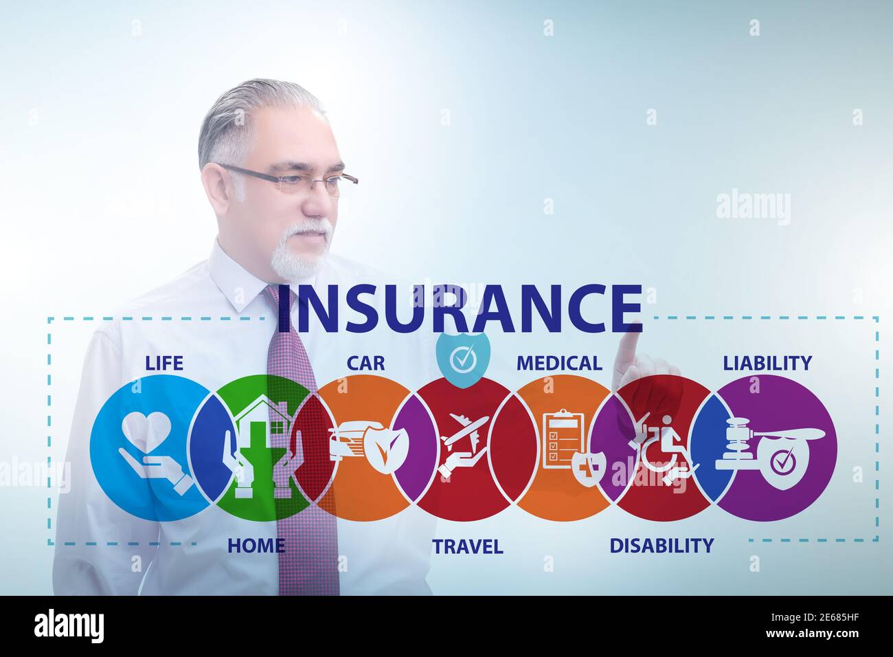 Concept of the various types of insurance Stock Photo - Alamy