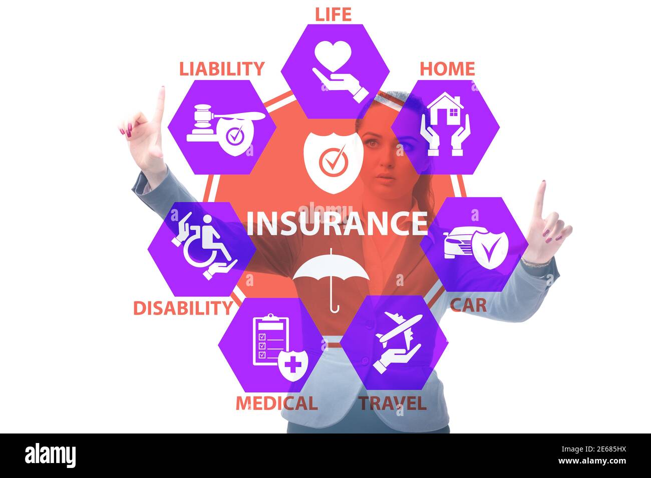 Concept of the various types of insurance Stock Photo - Alamy