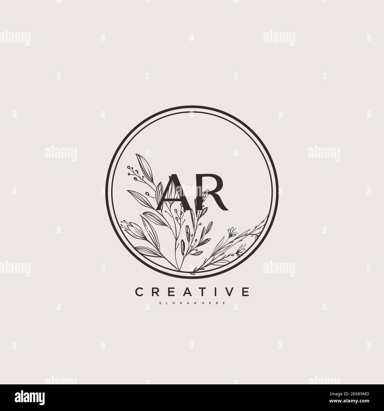 AR Beauty vector initial logo art, handwriting logo of initial ...