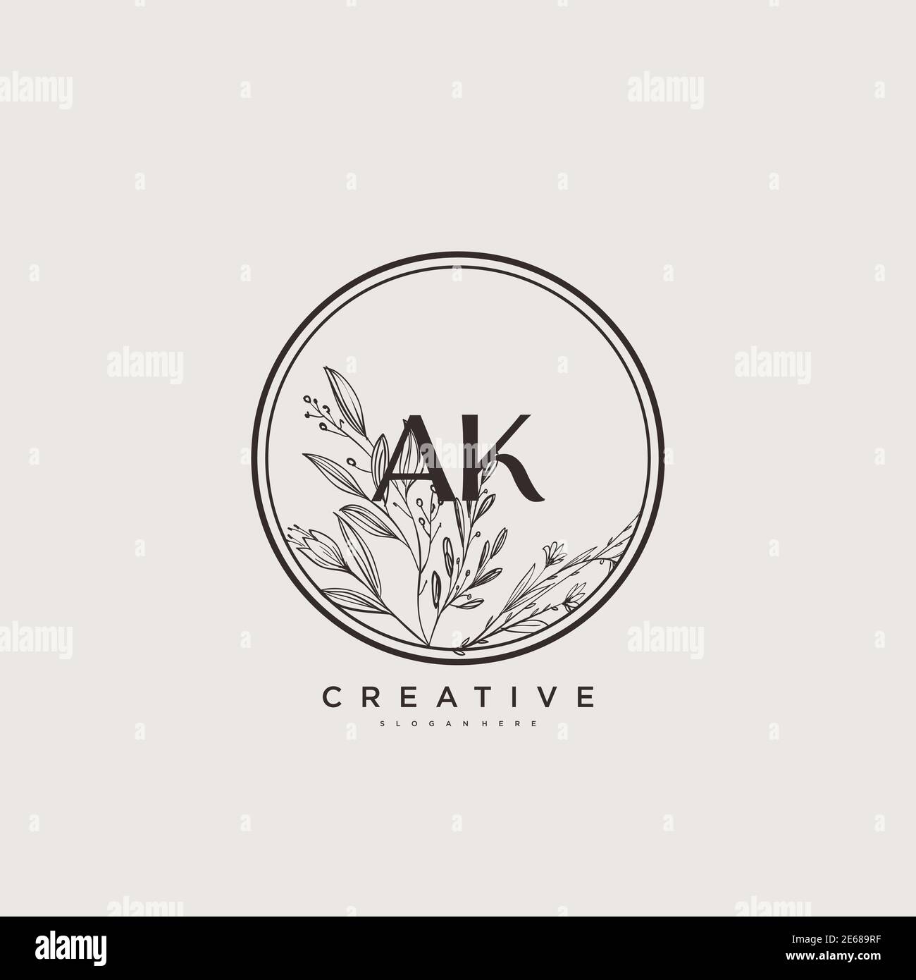 AK Beauty vector initial logo art, handwriting logo of initial ...
