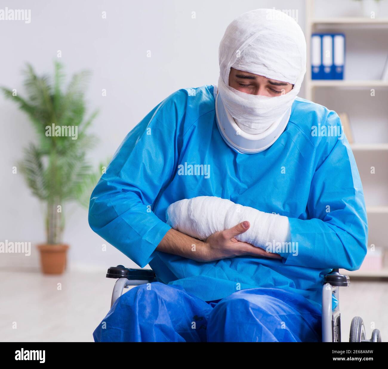 The man suffering from multiple broken bones and fractures Stock Photo ...