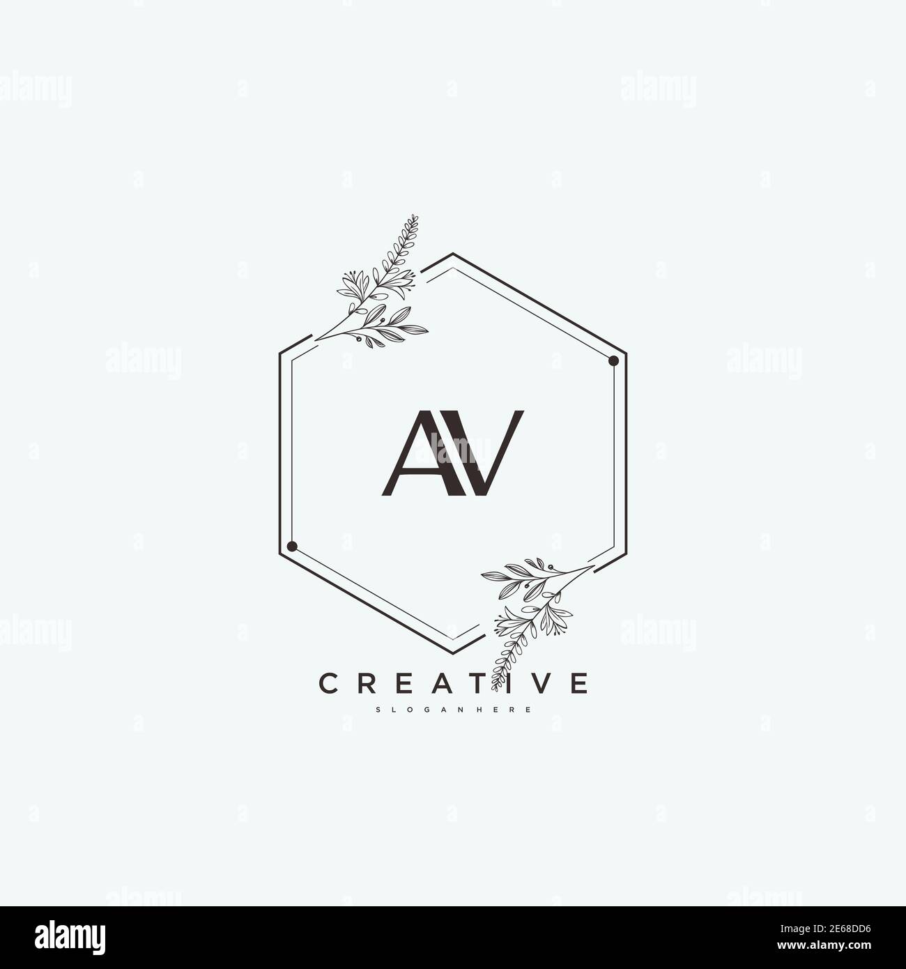 AV Beauty vector initial logo art, handwriting logo of initial ...