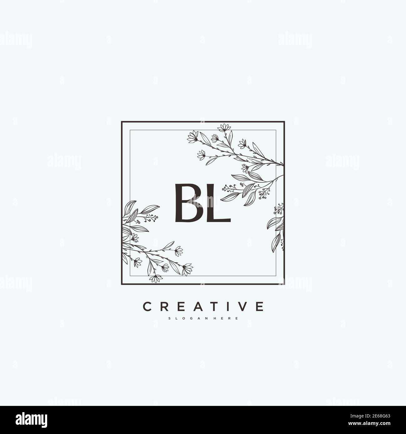 BL Beauty vector initial logo art, handwriting logo of initial ...