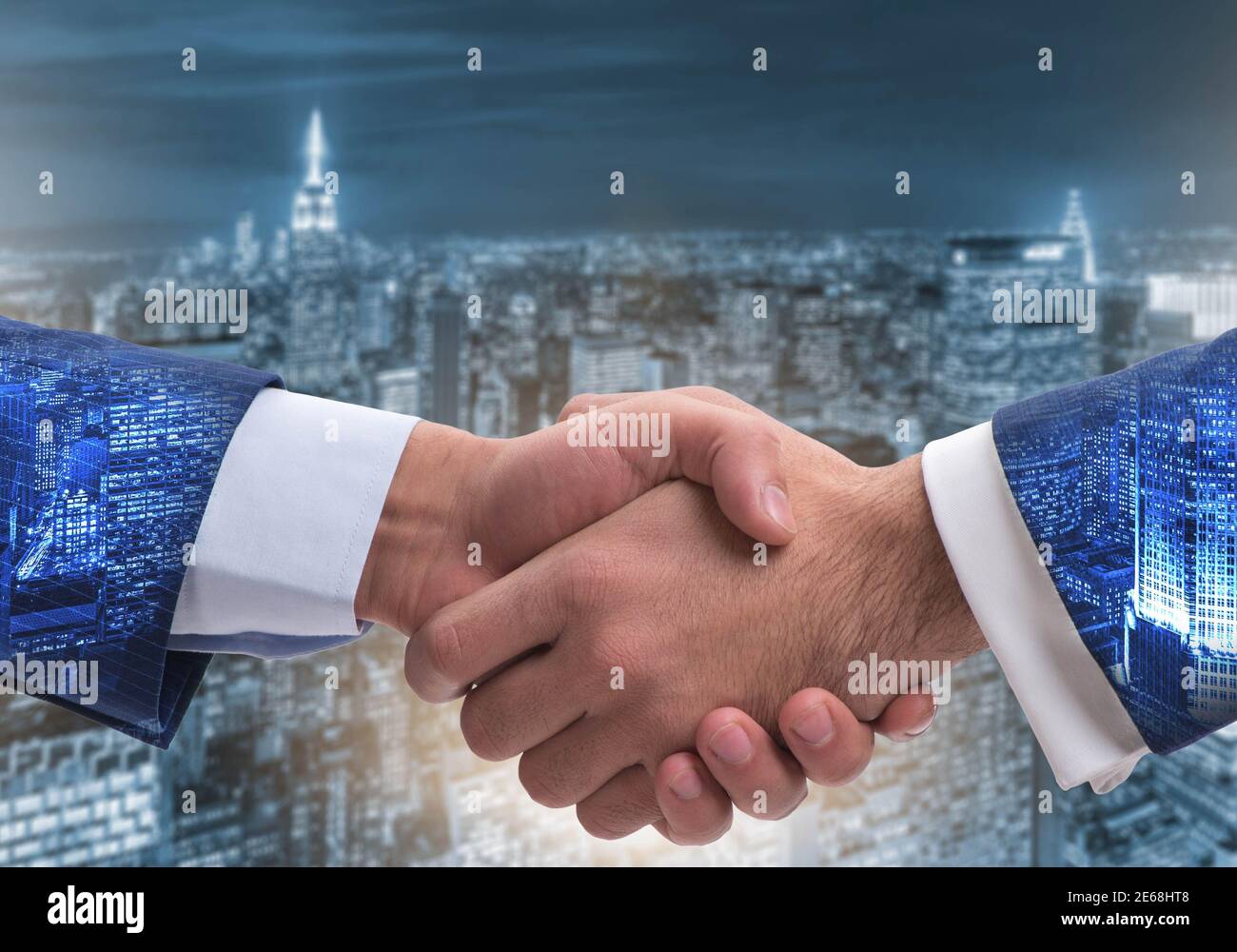 The handshake concept - business metaphor illustration Stock Photo - Alamy