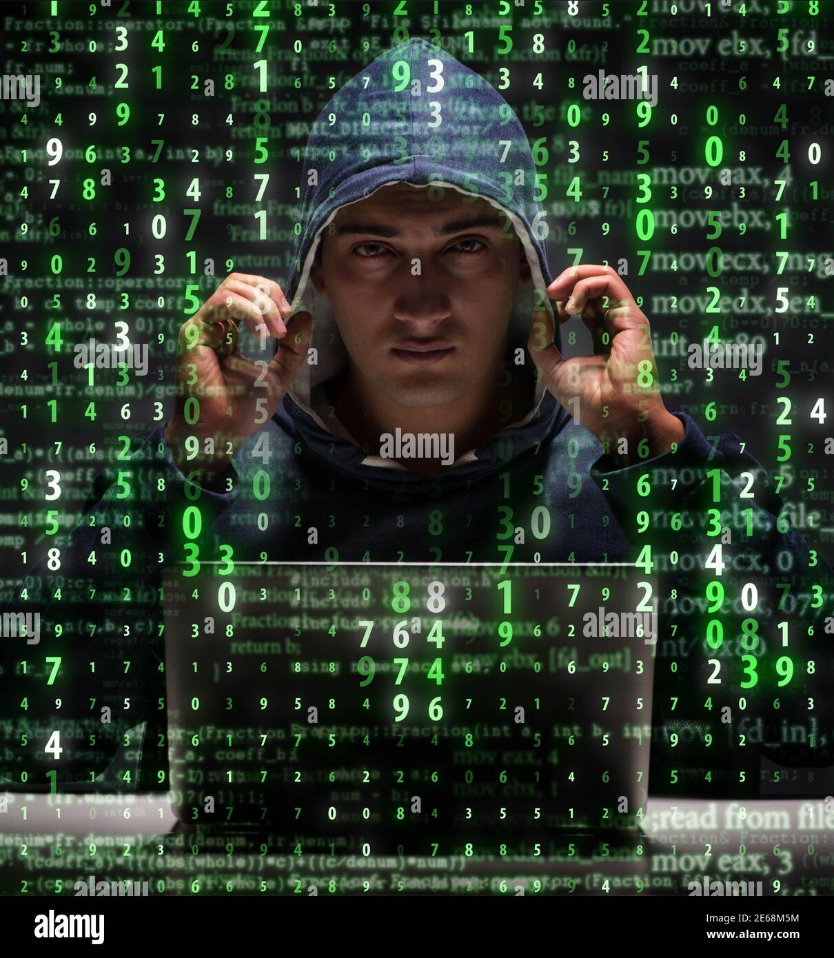 The young hacker in data security concept Stock Photo - Alamy