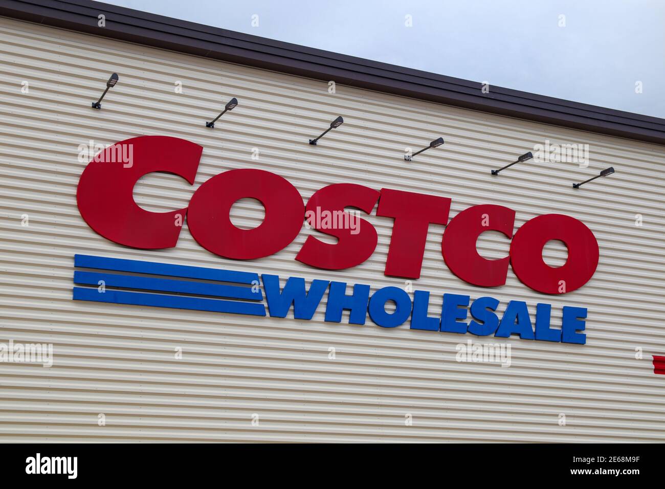 Augusta, Ga USA 01 07 21: Costco Wholesale retail store building sign ...