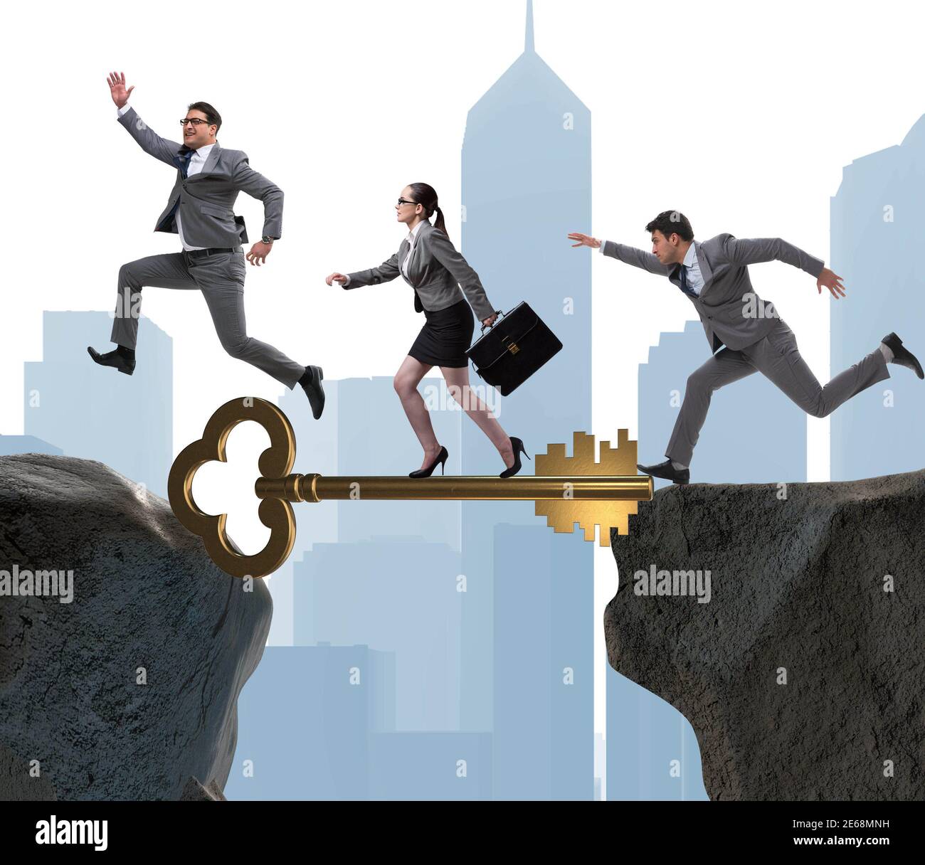 The concept with key to success illustration Stock Photo - Alamy