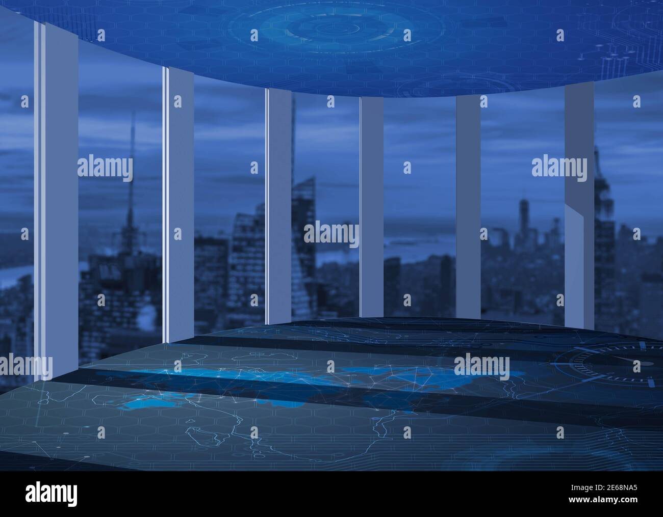 The office window of the modern office Stock Photo - Alamy