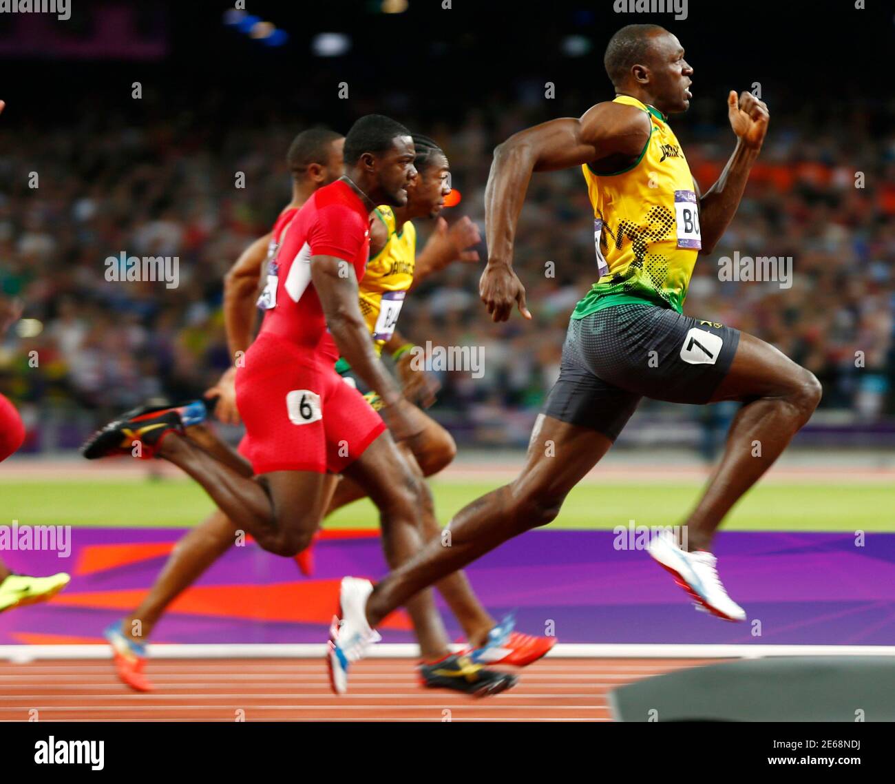 Usain Bolt Running Side View