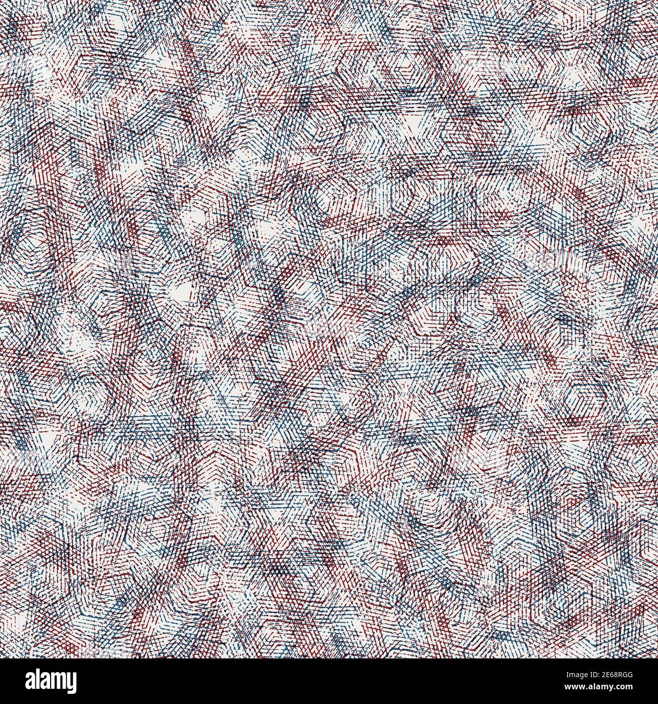 Seamless geo pattern in red blue black white Stock Photo - Alamy