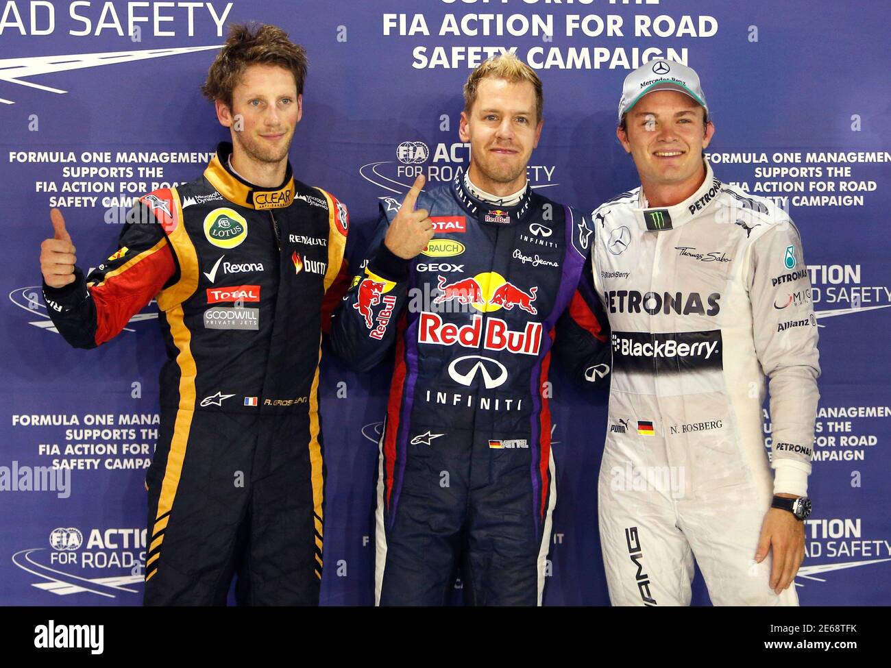 Mercedes f1 driver car stand hi-res stock photography and images - Alamy